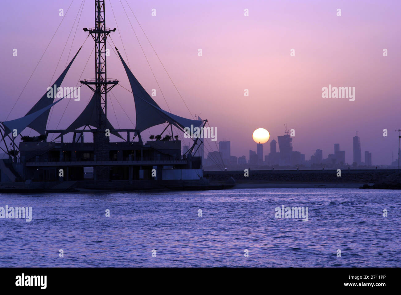 kuwait , Arabian gulf, at sunset Stock Photo - Alamy