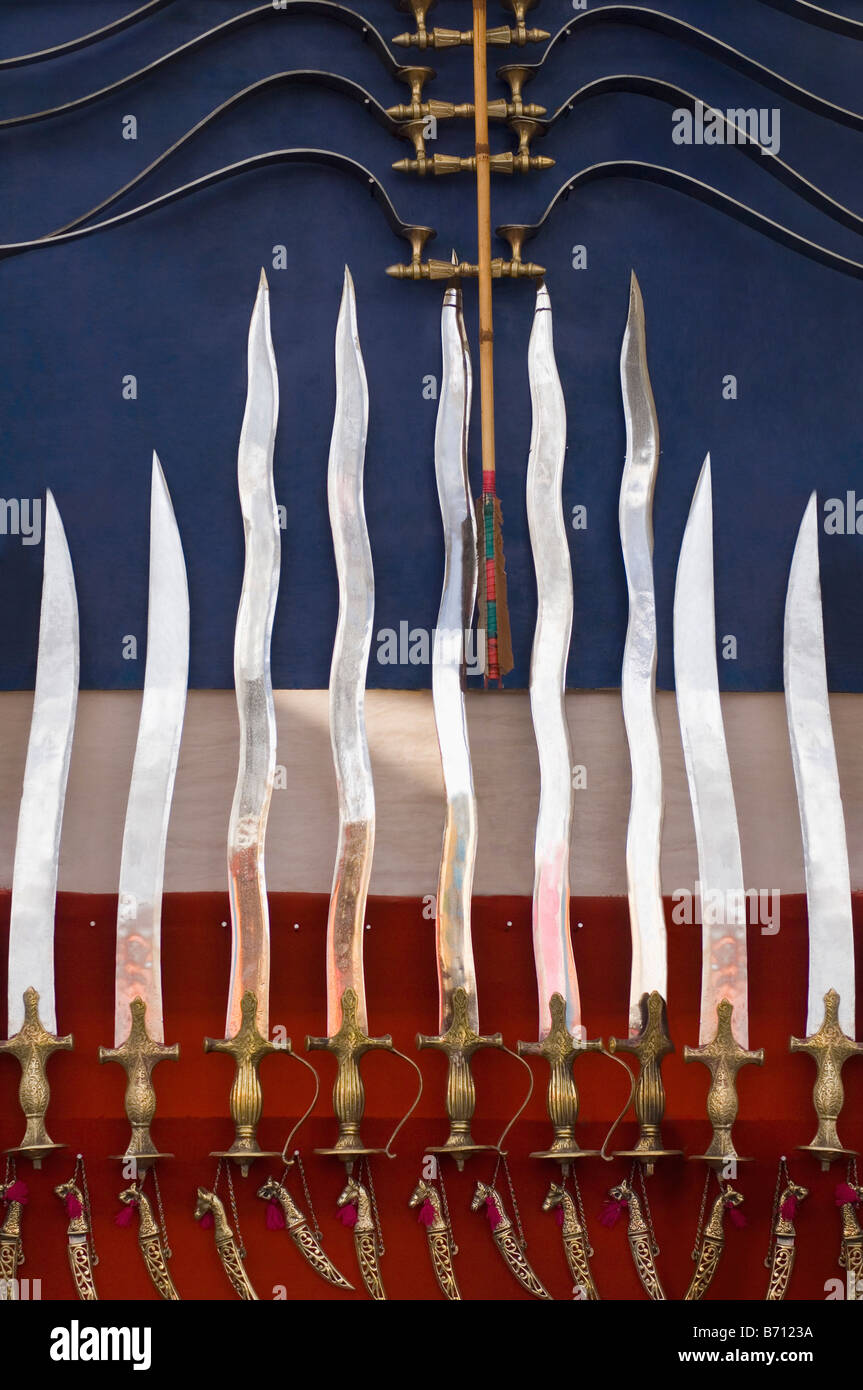 Weapons at a market stall, Pushkar, Rajasthan, India Stock Photo - Alamy