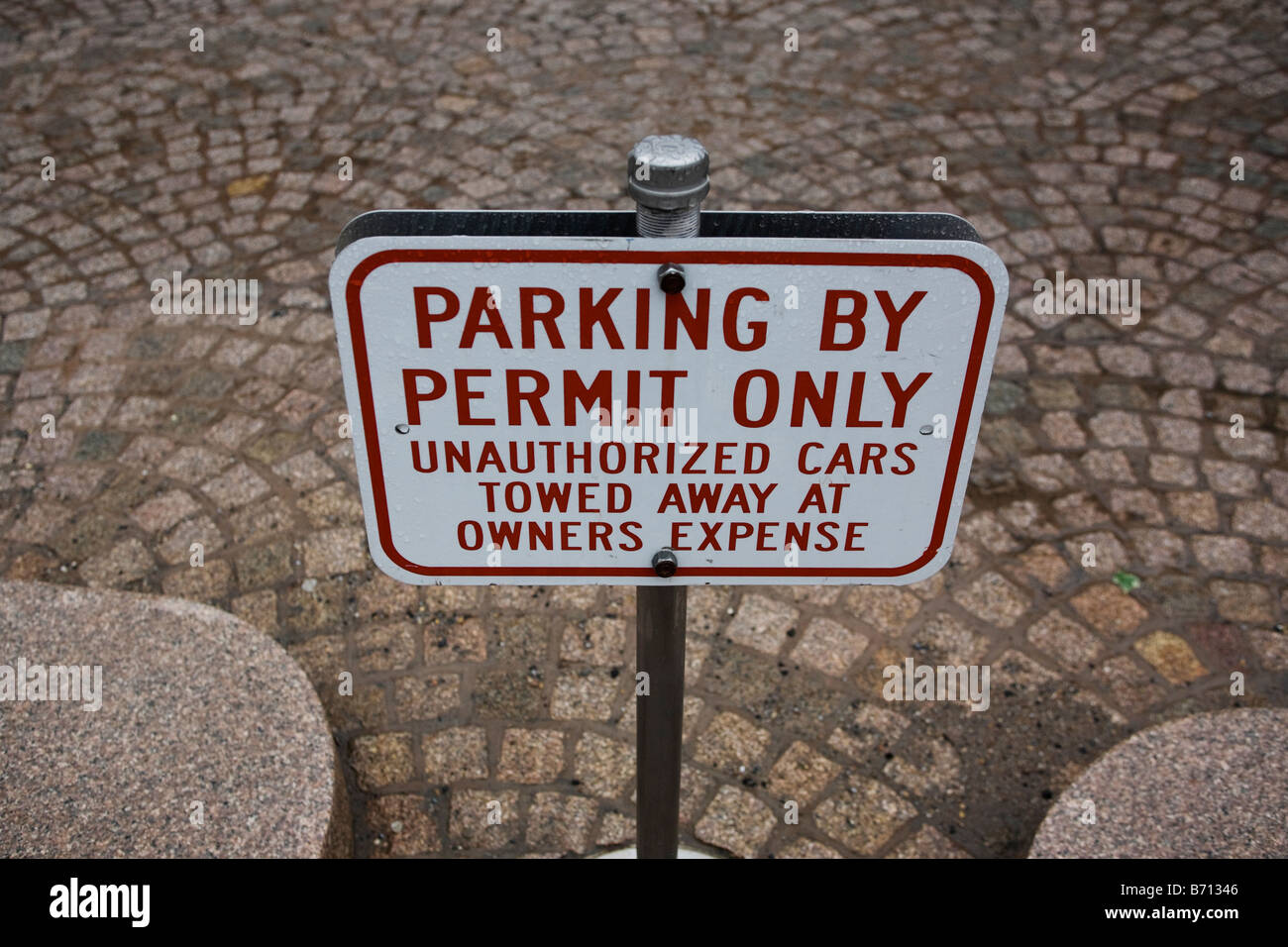 Parking by Permit Only Stock Photo - Alamy