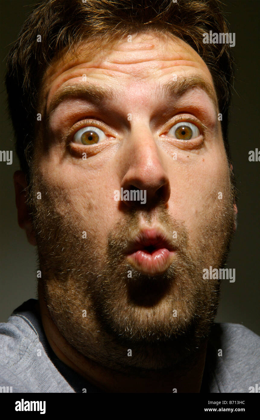 A surprised and shocked man Stock Photo - Alamy