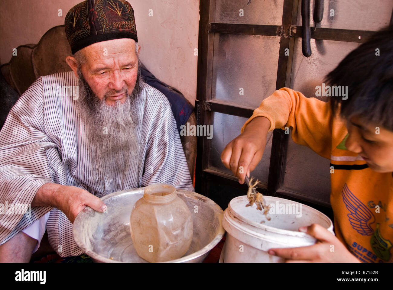Traditional doctor buying scorpions to use them as medicine Kashgar ...