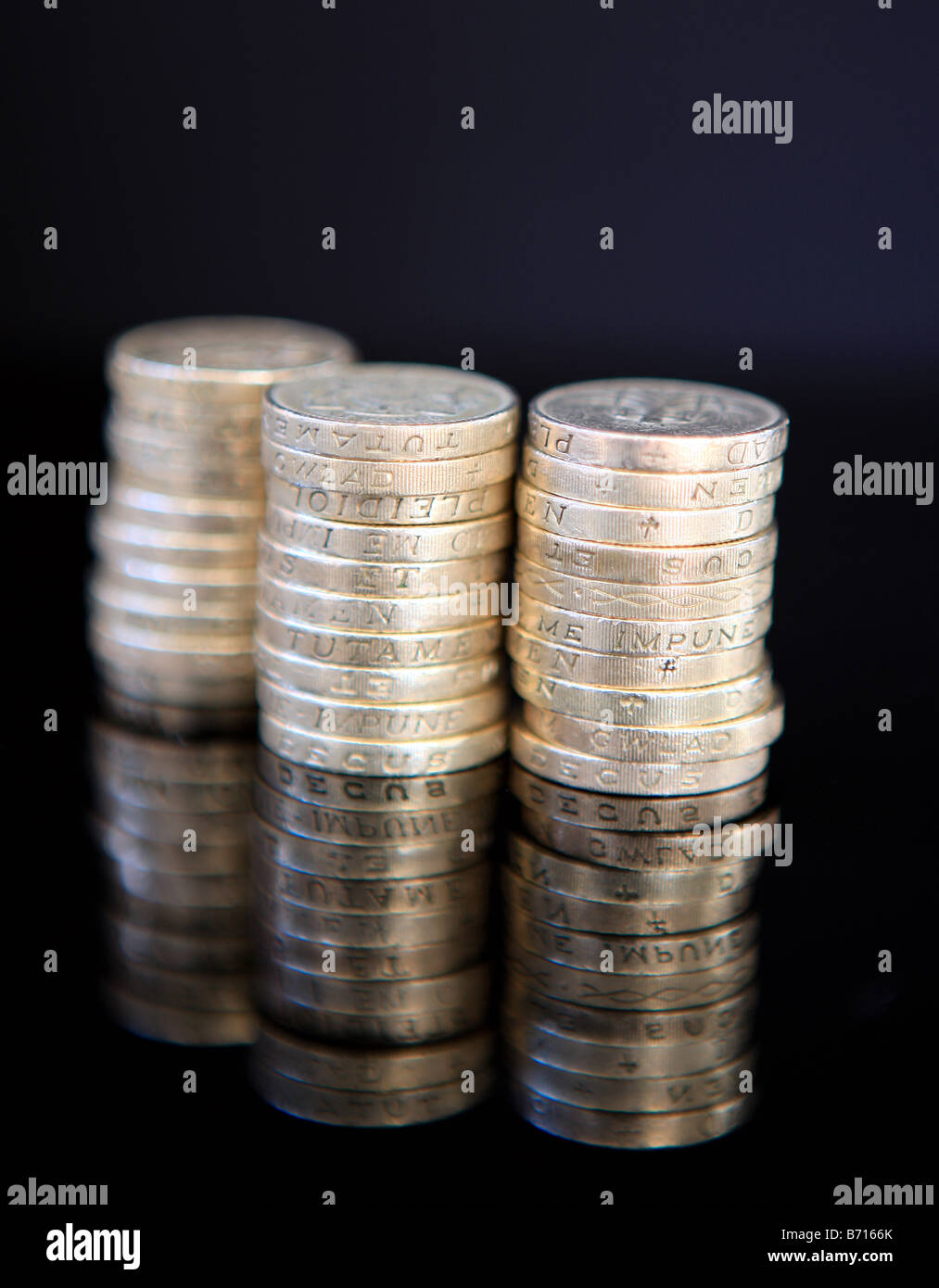 Stack money pound coins hi-res stock photography and images - Alamy