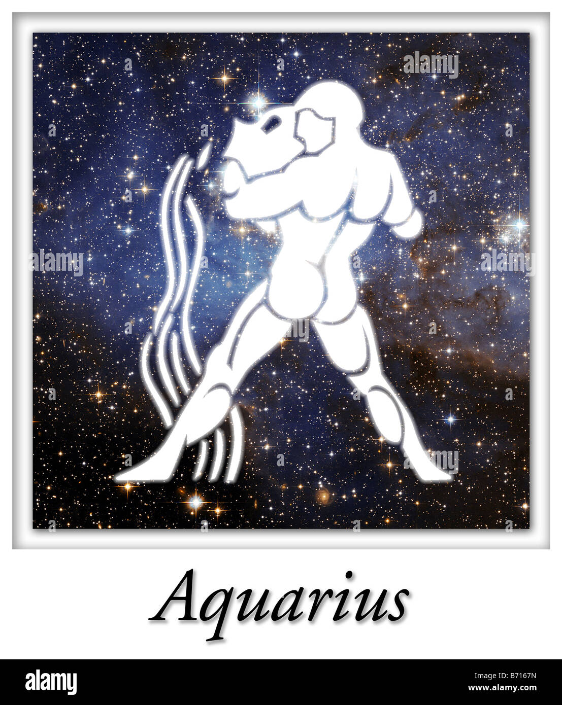 Aquarius Astrological Astrology Horoscope Birth Sign Stock Photo - Alamy