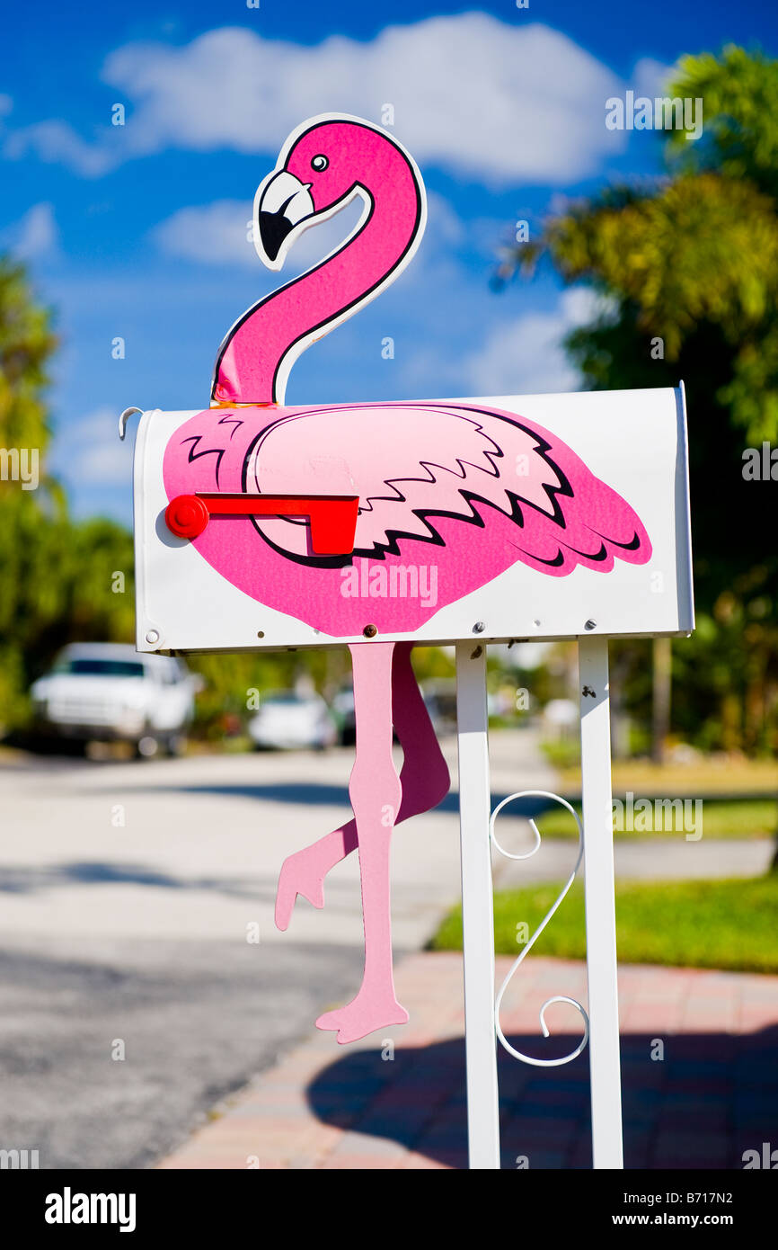 Palm Beach Shores ornate original colourful mailbox in shape of ...