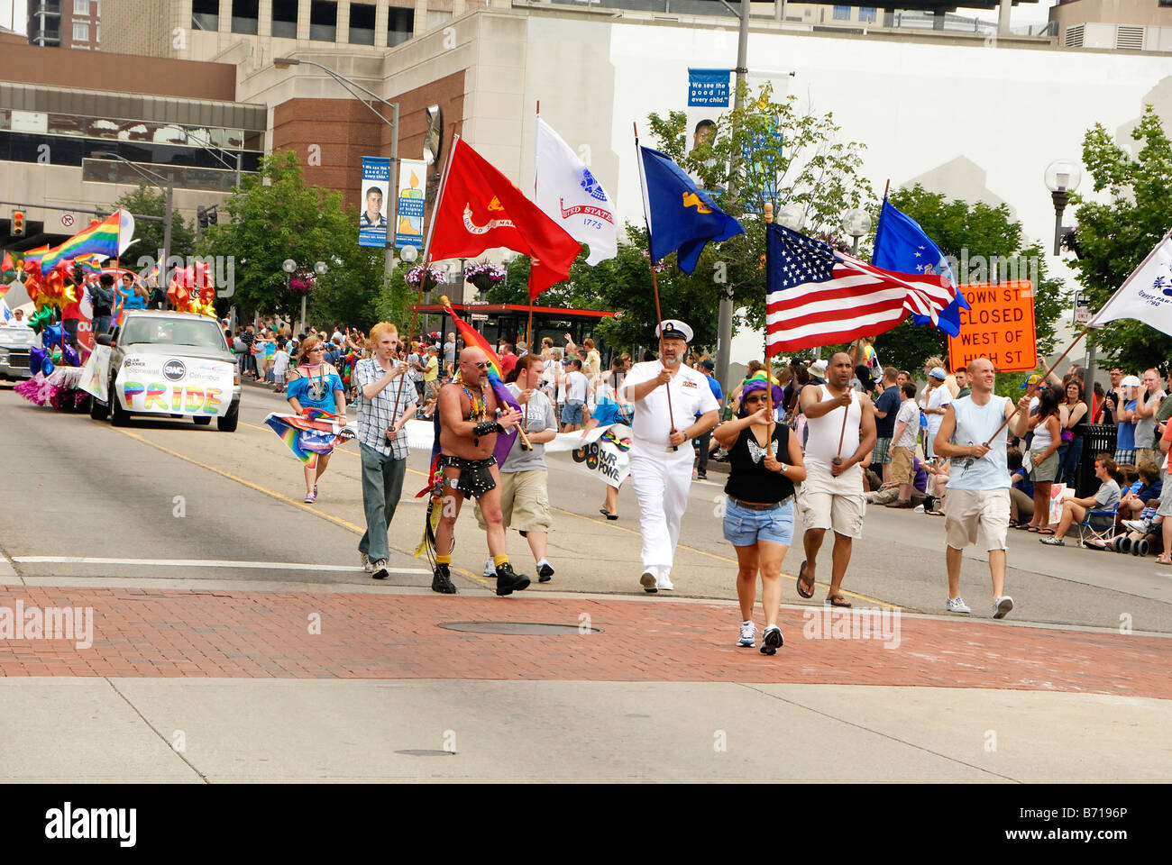 Carrying flags hi-res stock photography and images - Alamy
