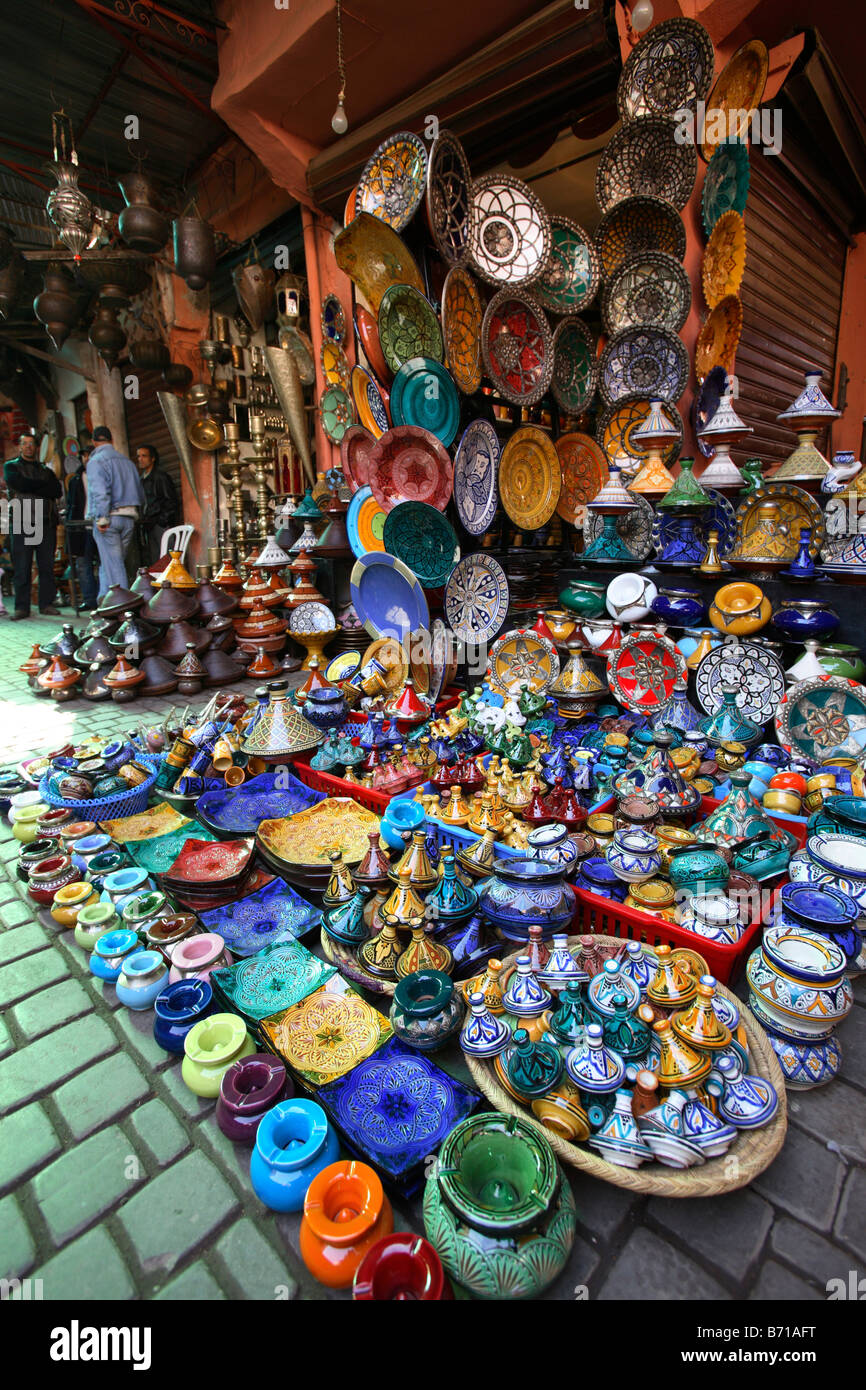 Moroccan traditional pottery, Morocco Stock Photo - Alamy