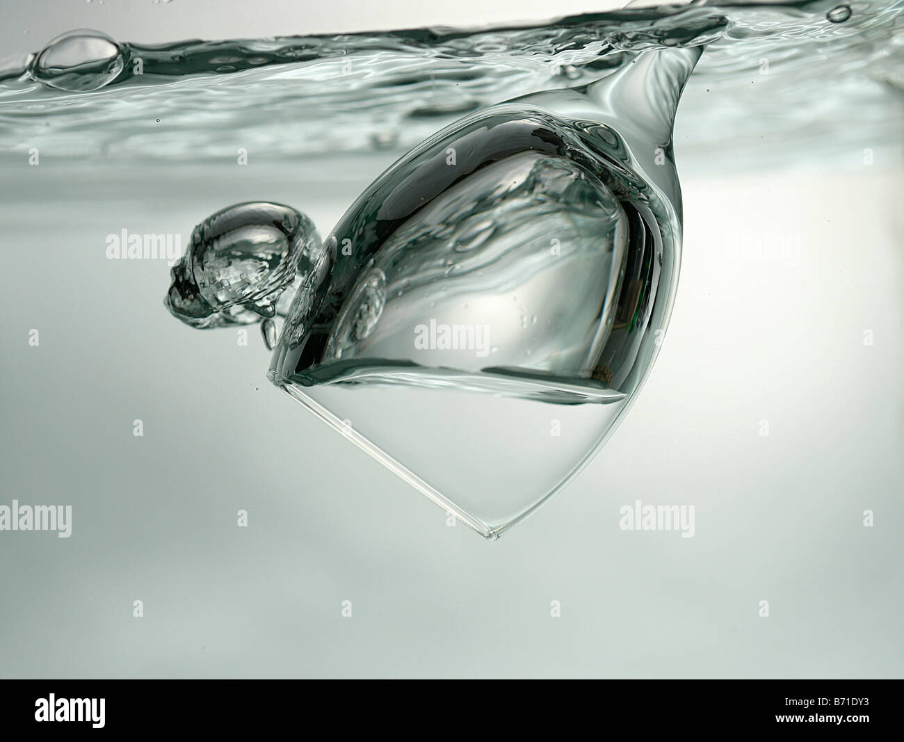 Water Cup Sinking Bubble Stock Photo - Alamy