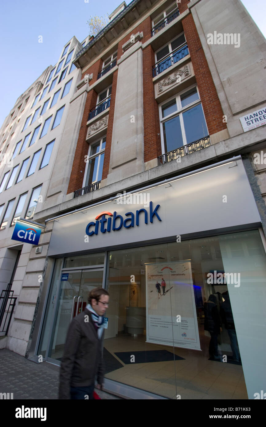Citibank branch Hanover Street London, UK Stock Photo - Alamy