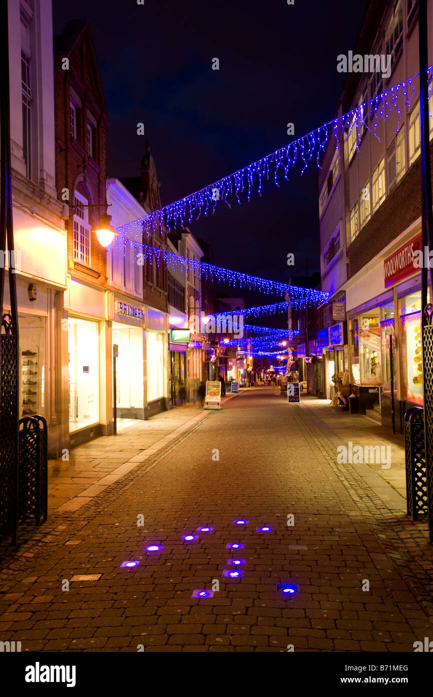 Christmas lights in Gravesend Kent Stock Photo - Alamy
