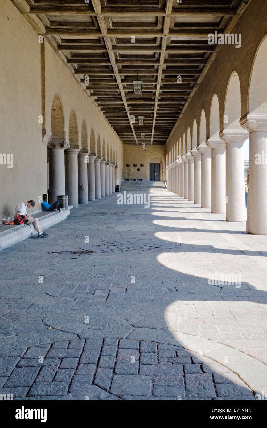 A corridor outside the City Hall in Stockholm Stock Photo - Alamy