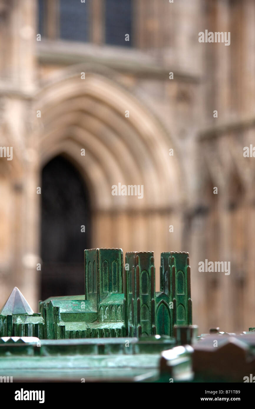 York minster, with scale model of old york town Stock Photo - Alamy