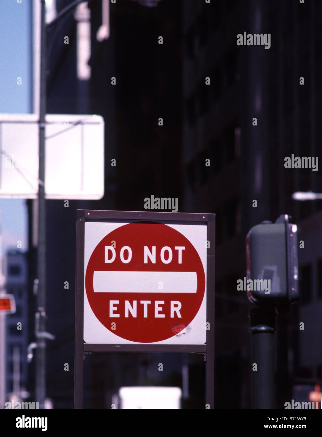 Do not Enter traffic sign in California USA Stock Photo - Alamy