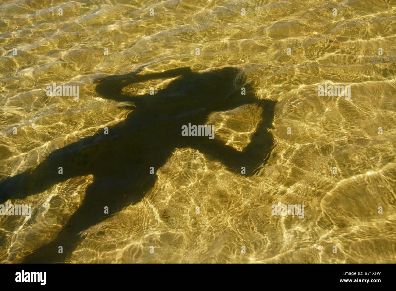 Beautiful surface of a superficial reservoir with transparent water ...