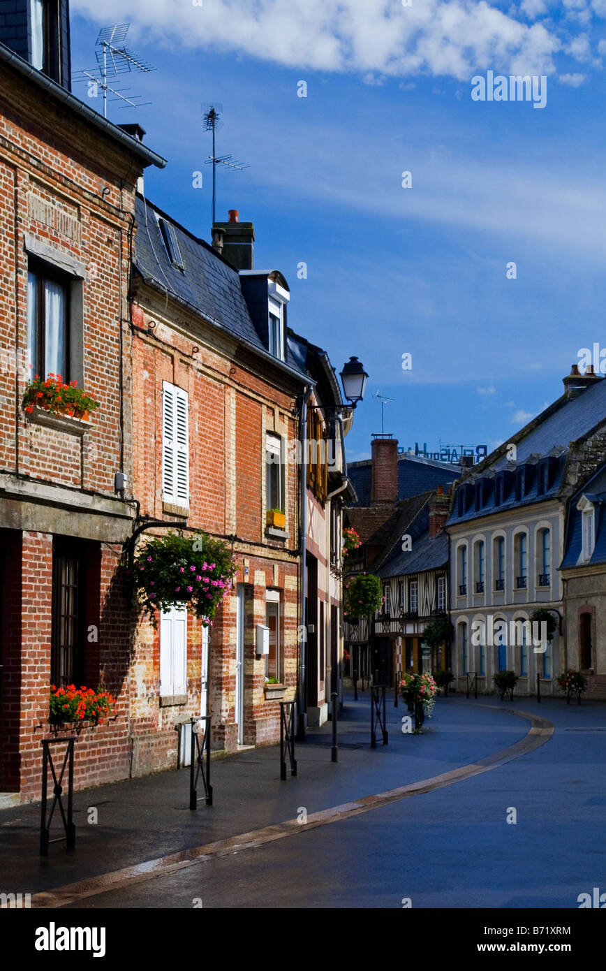 Street scene in Touques Normandy France near the Cote Fleurie Stock ...