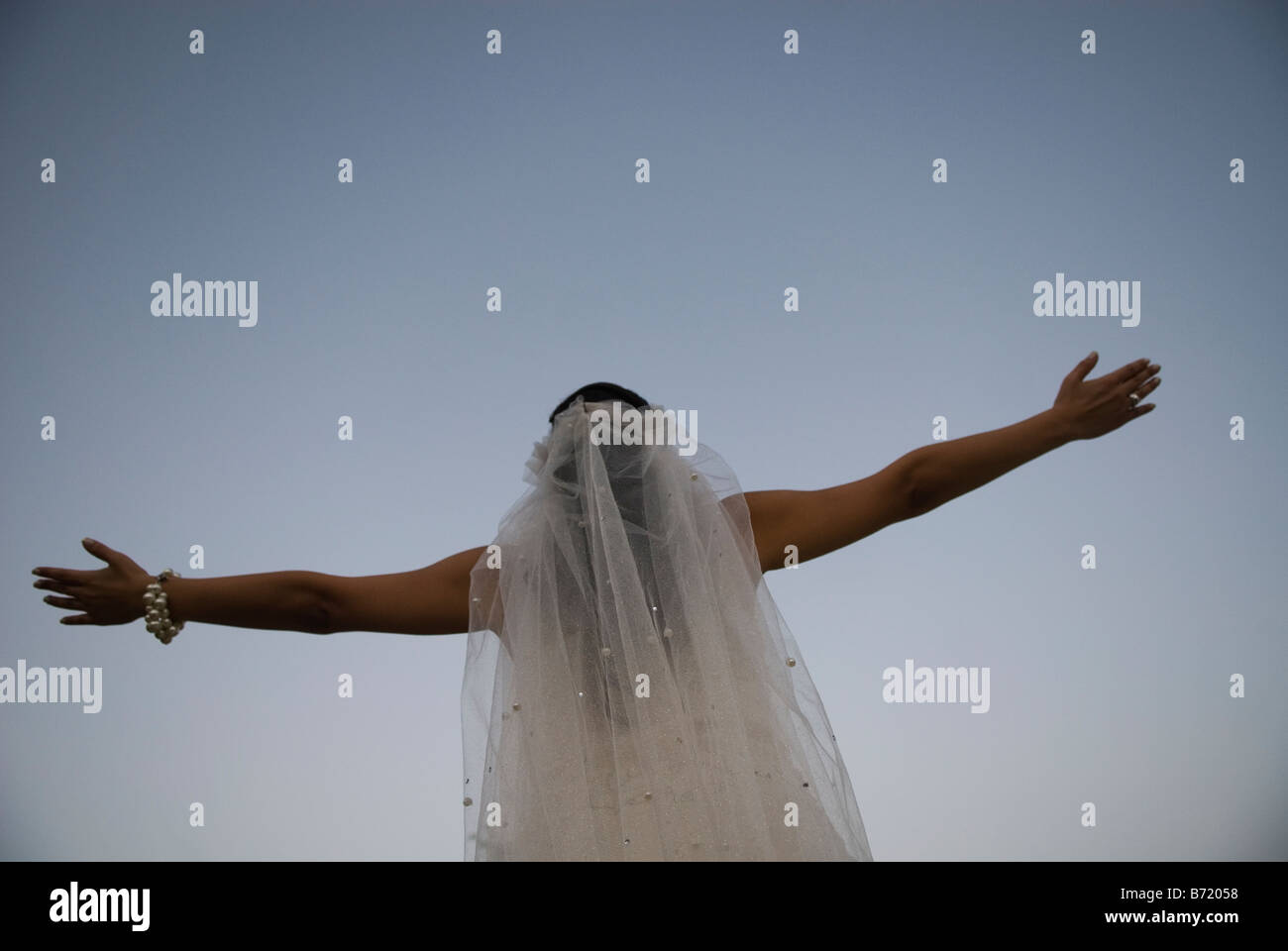 Happy bride on her wedding day Stock Photo - Alamy
