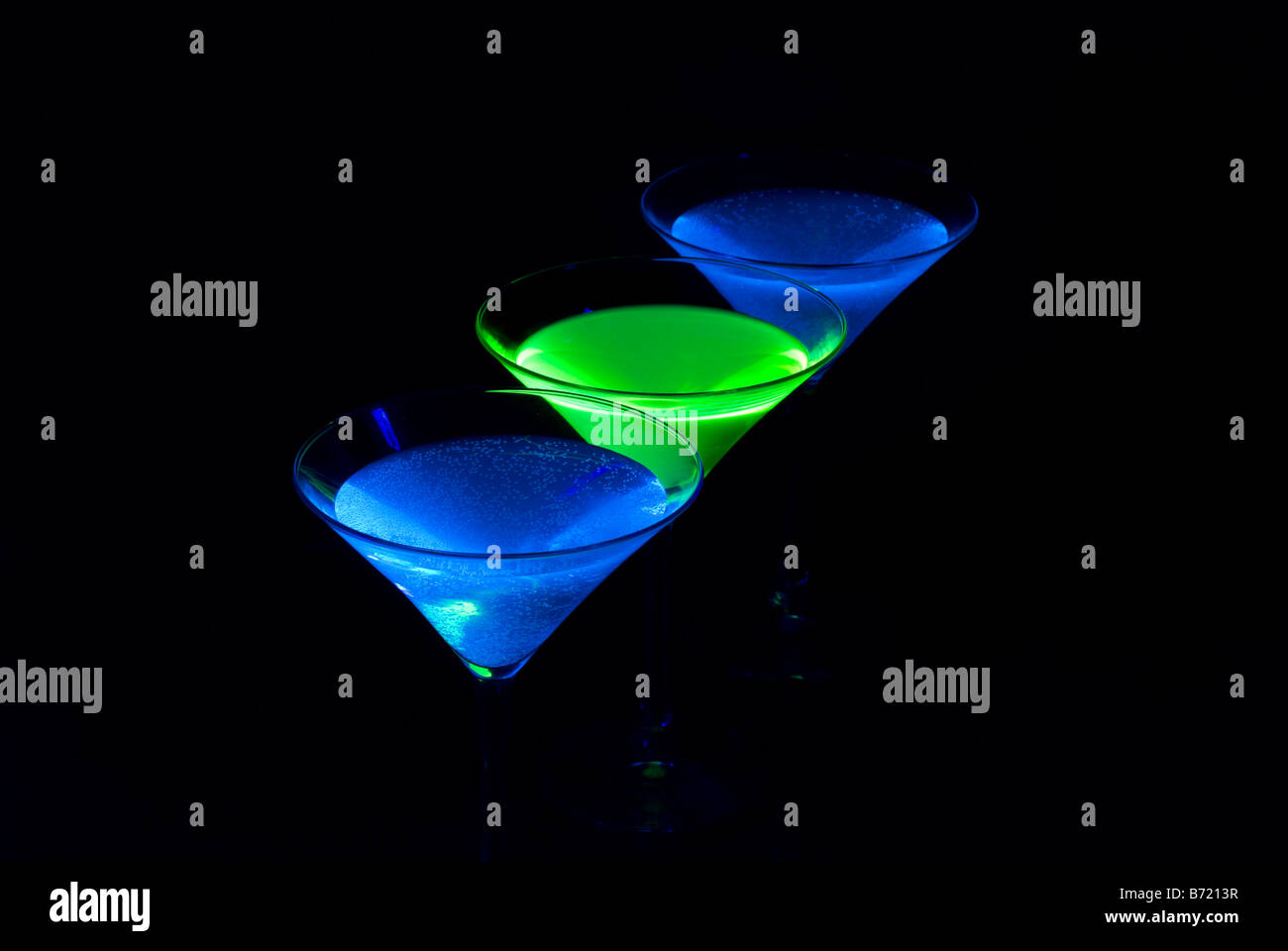 neon glow cocktails Stock Photo - Alamy