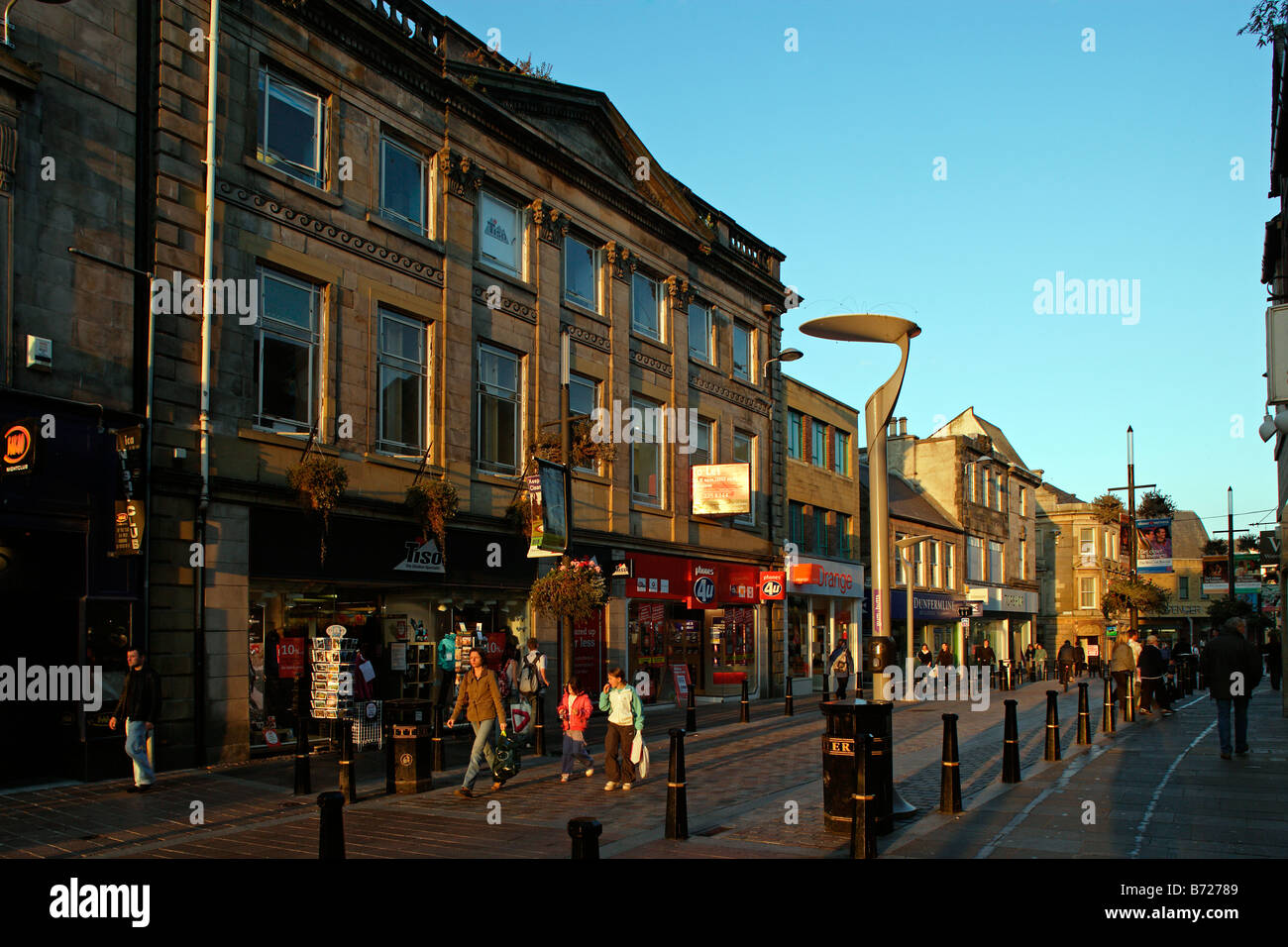 Inverness Highstreet Town center typical buildings Highland Scotland UK ...