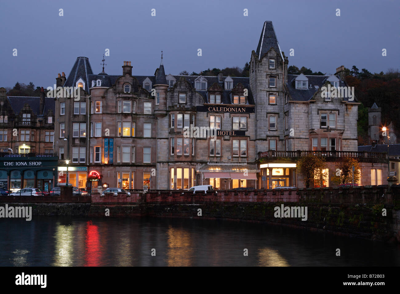 Oban harbour fishing port 18th century Town center typical buildings ...