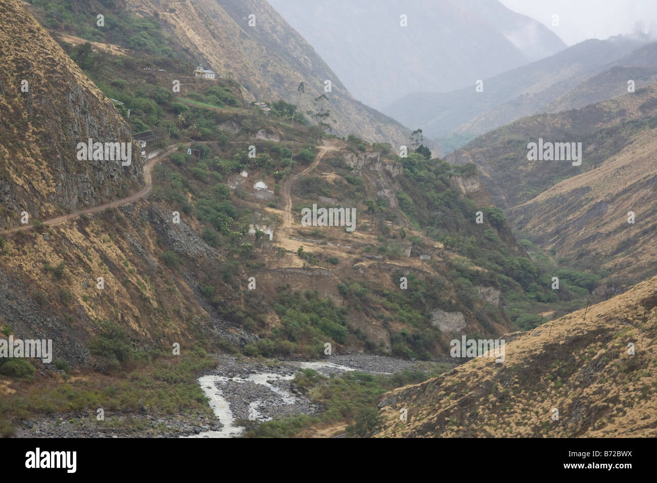 Scenic landscape near Sibambe from Riobamba mountain train Chimborazo ...