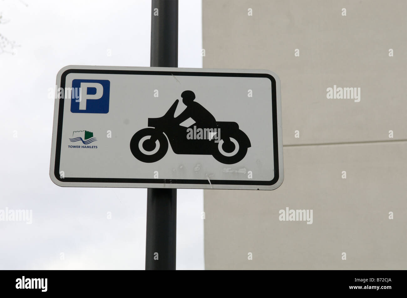 A motorbike parking sign Stock Photo - Alamy