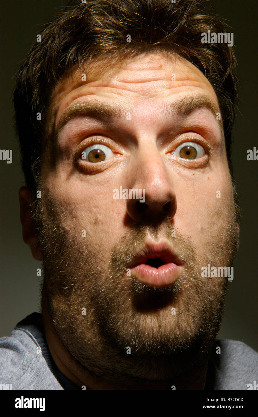 A surprised and shocked man Stock Photo - Alamy