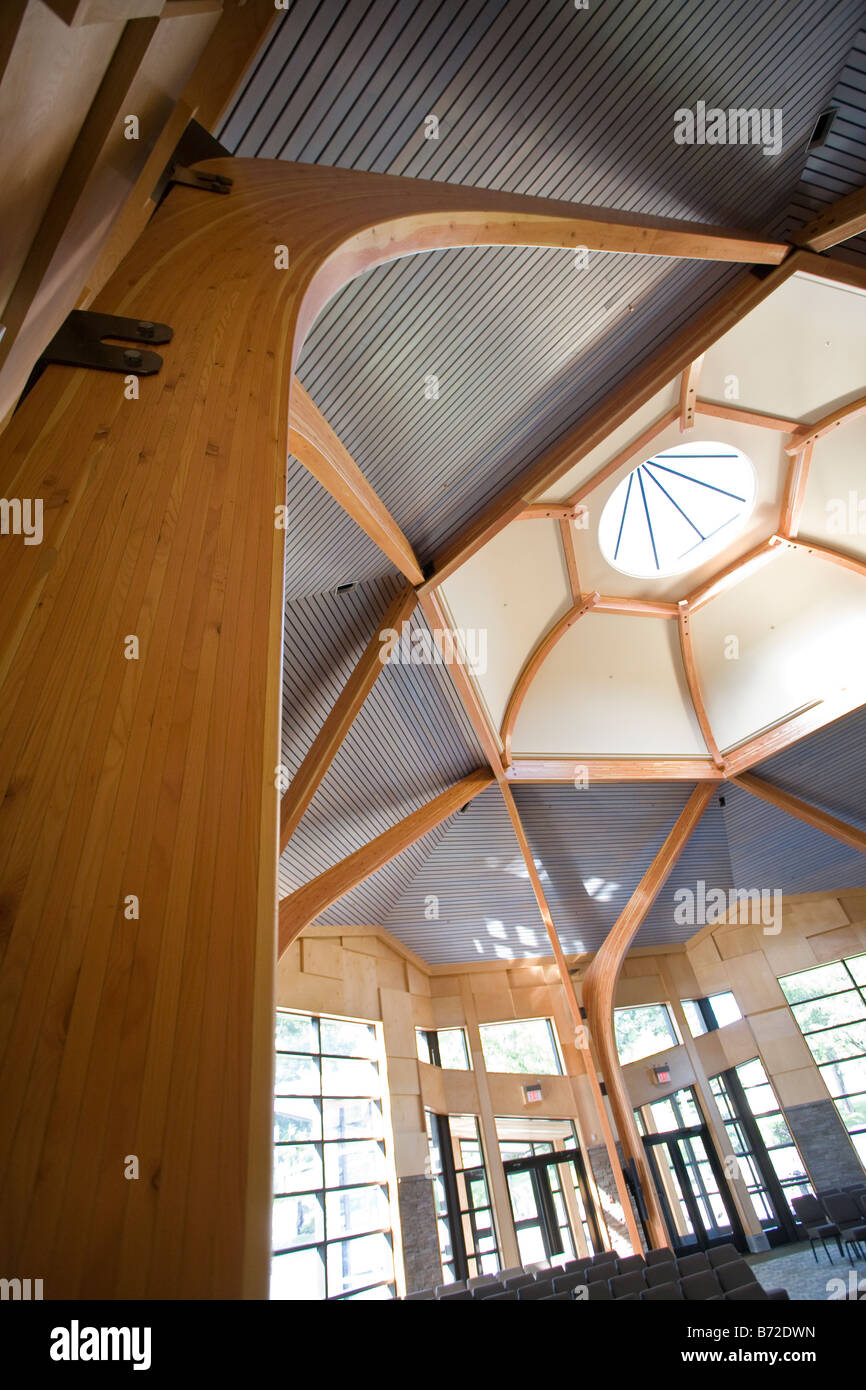 Beechwood National Memorial Centre: The soaring laminated wood support ...