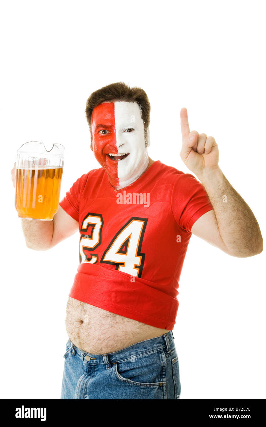 Fat football fan hi-res stock photography and images - Alamy