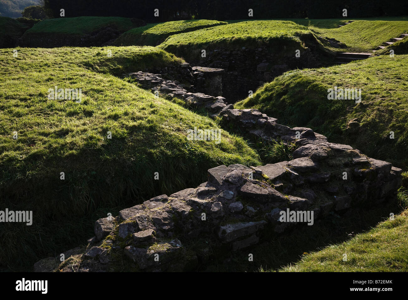 Roman Amphitheatre, Caerleon, South Wales Stock Photo - Alamy