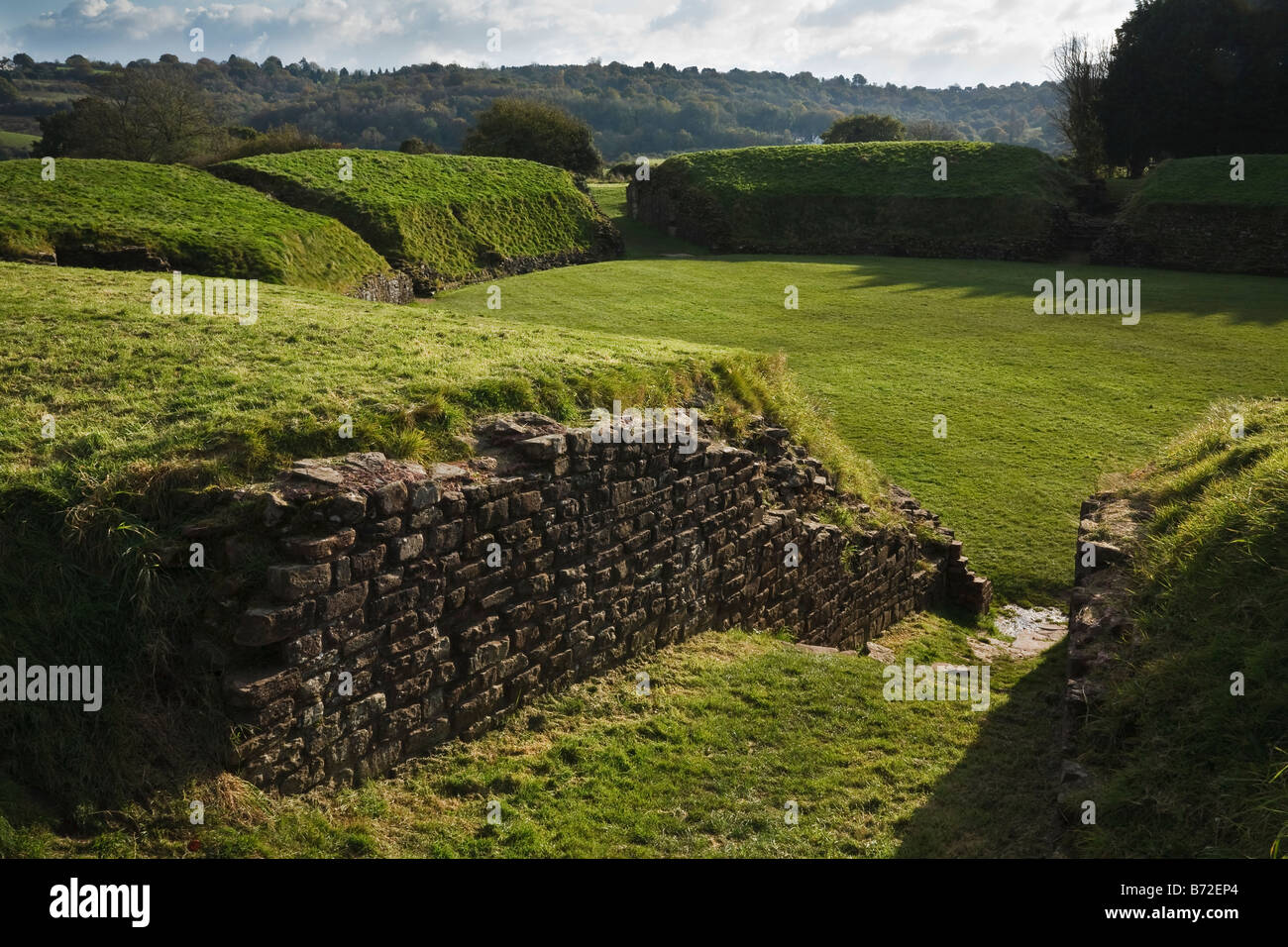 Roman Amphitheatre, Caerleon, South Wales Stock Photo - Alamy