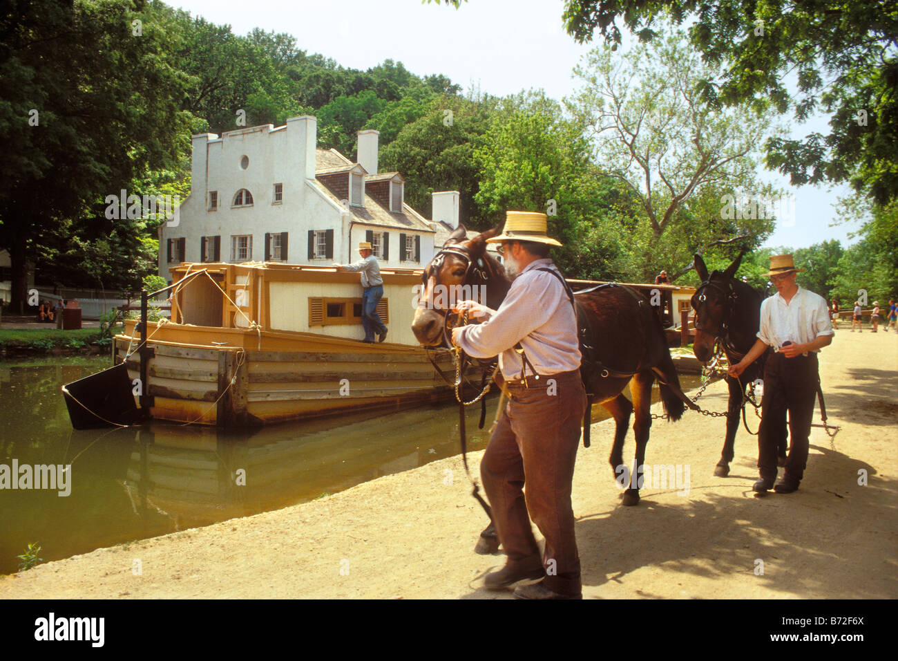 Mule Drawn Canal Boat at C&O Canal National Historic Park, Potomac ...
