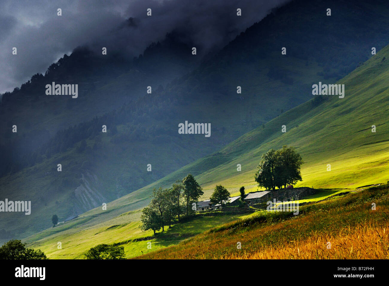 A farm in Pyrennees National Parc Stock Photo - Alamy