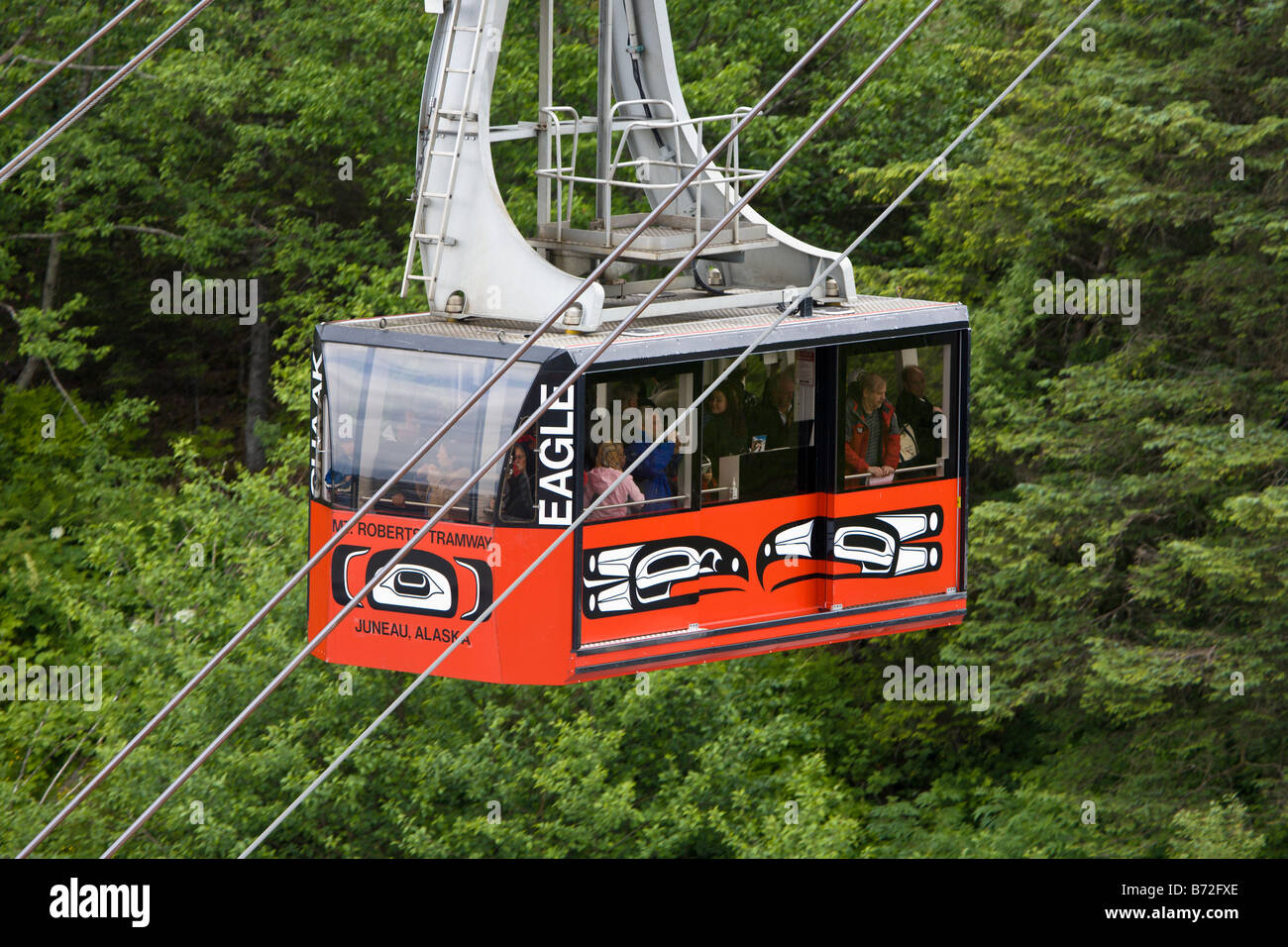 Mount Roberts Tramway carries passengers to the top of a mountain ...