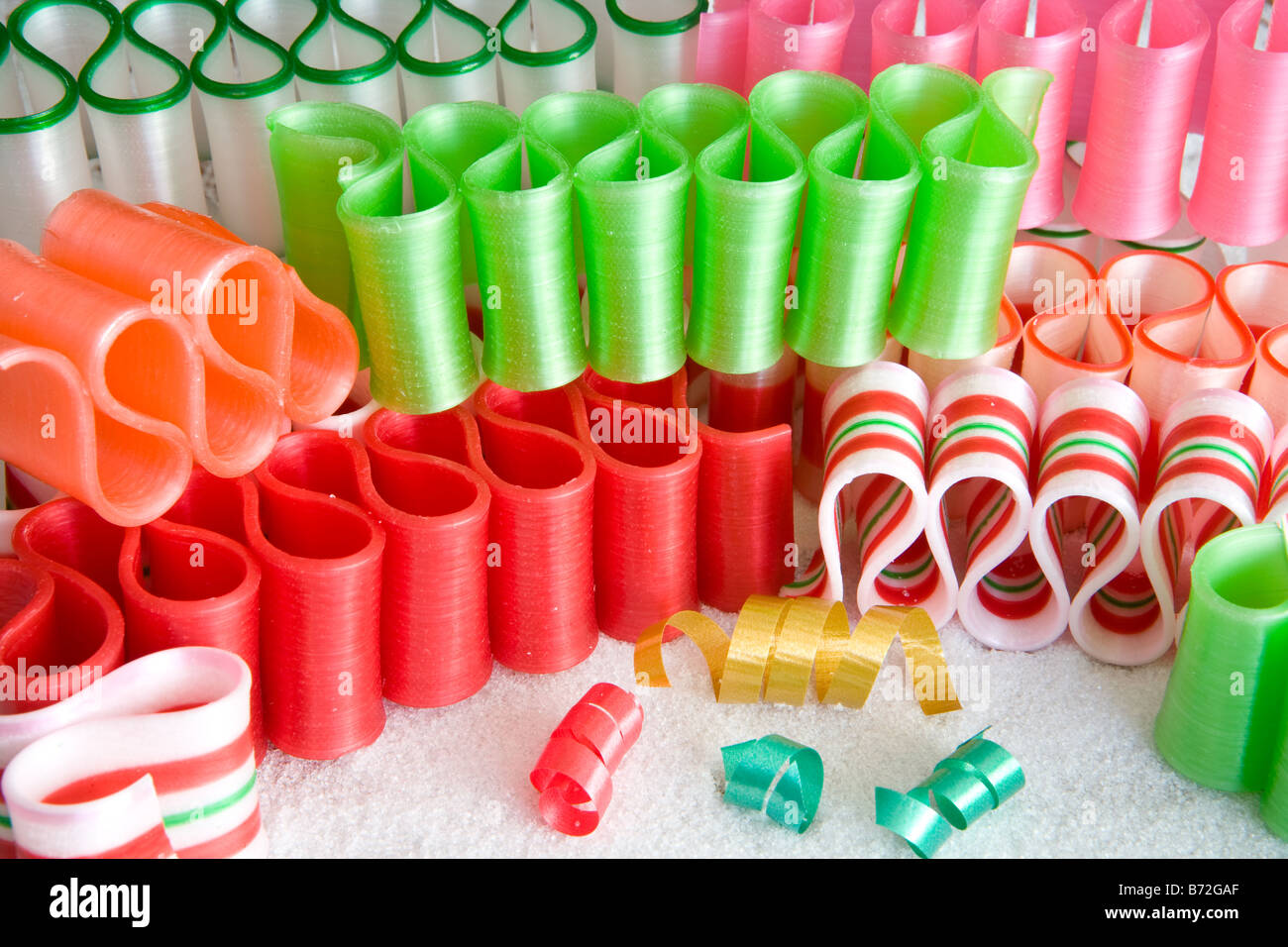 A collection of ribbon candy Stock Photo - Alamy