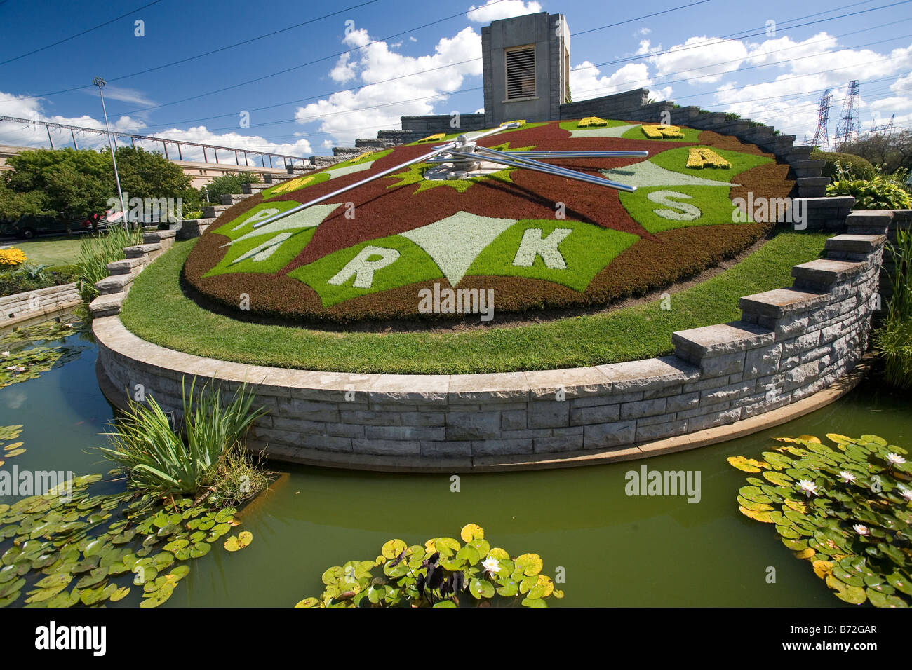 Floral clock in Queenston Ontario canada near Niagara Falls Stock Photo ...