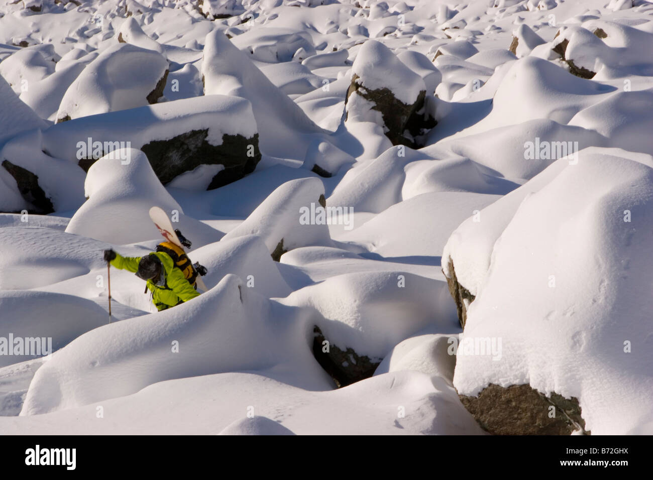 hiking through a boulder field Stock Photo - Alamy