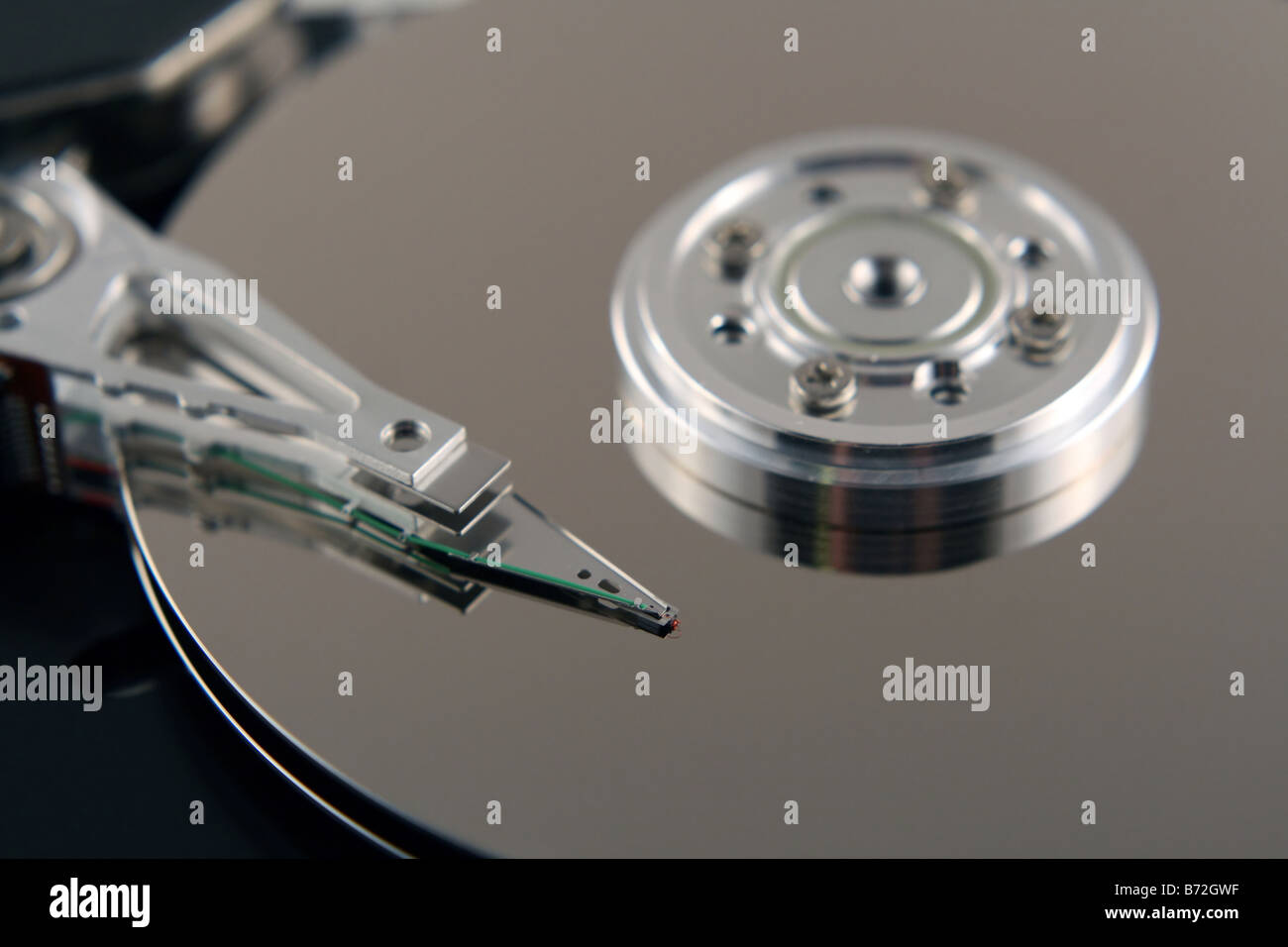 The inside view of a computer harddrive Stock Photo - Alamy