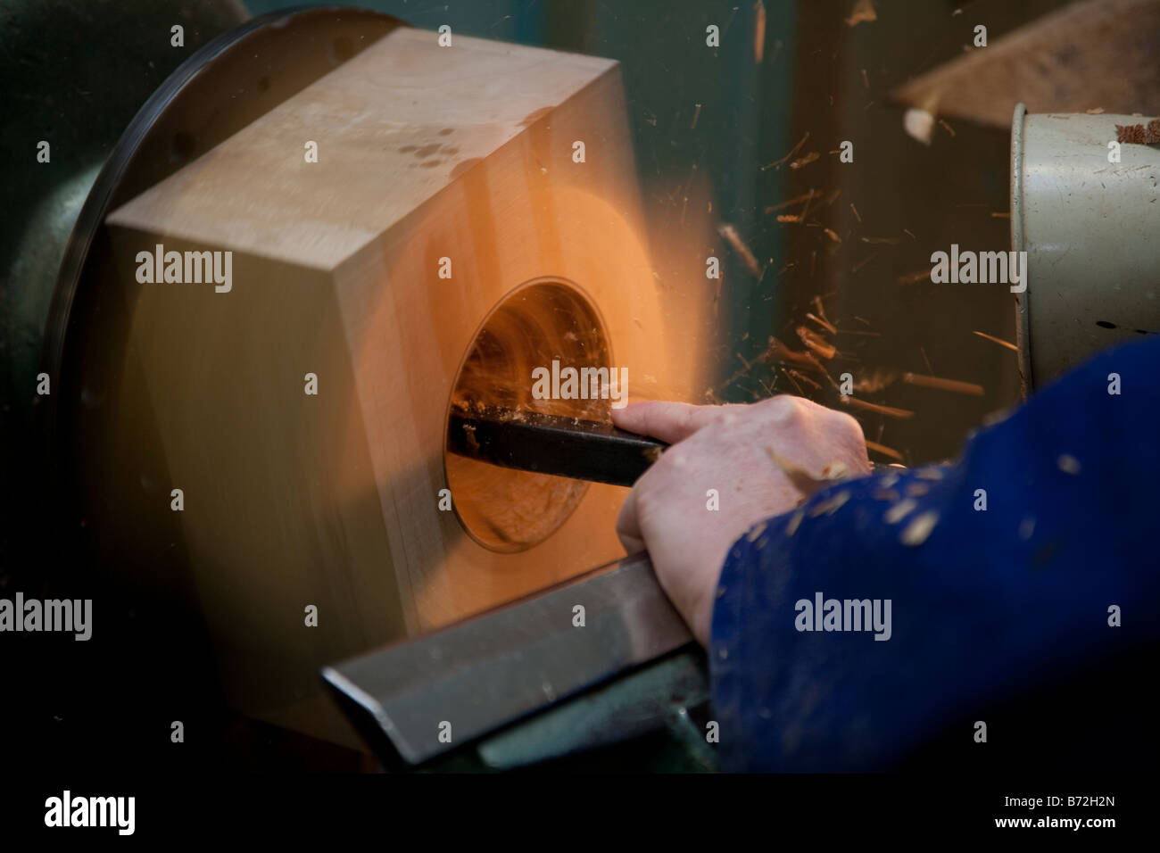 Wood turning on lathe hi-res stock photography and images - Alamy