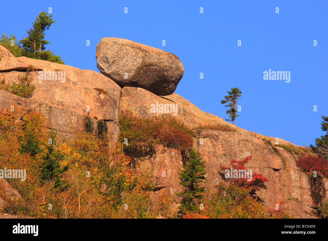 Bubble Rock, Acadia National Park, Maine, USA Stock Photo - Alamy