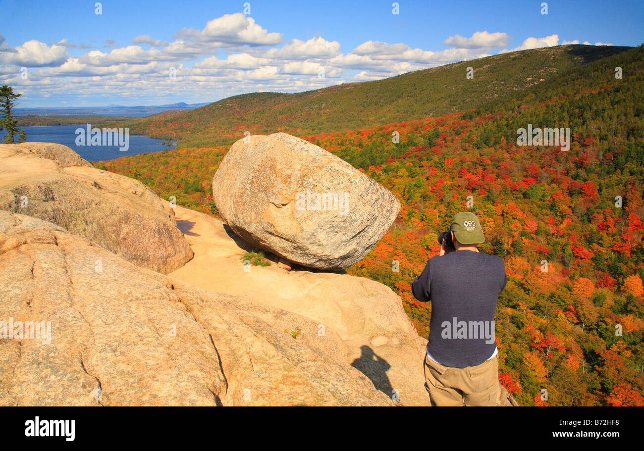 Bubble Rock, Acadia National Park, Maine, USA Stock Photo - Alamy