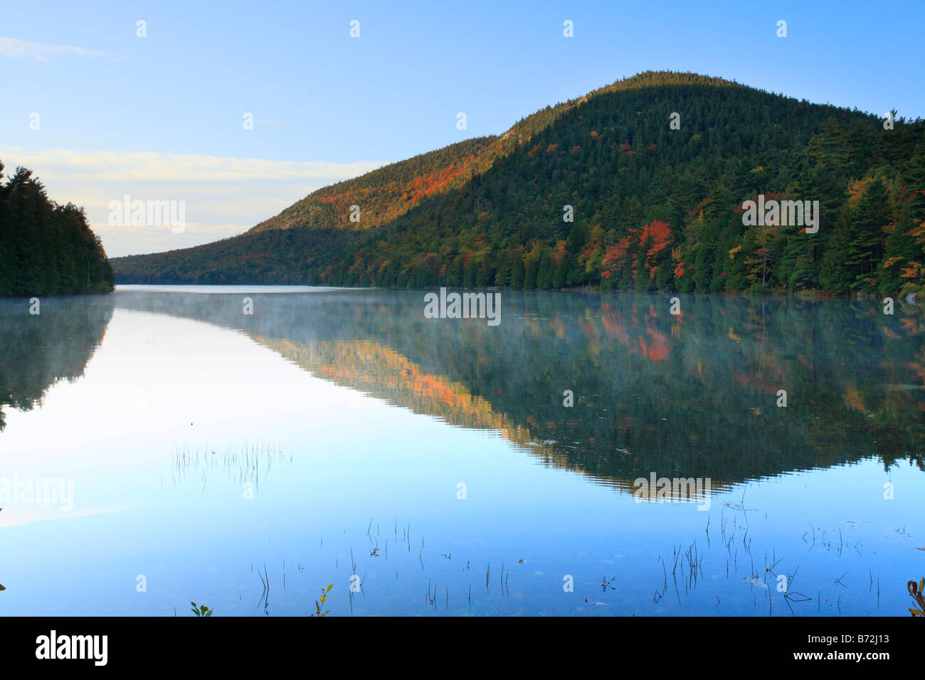 Sunrise, Bubble Pond, Acadia National Park, Maine, USA Stock Photo - Alamy