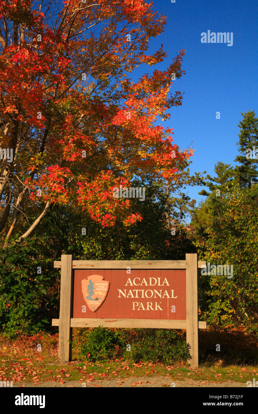 Acadia national park sign hi-res stock photography and images - Alamy