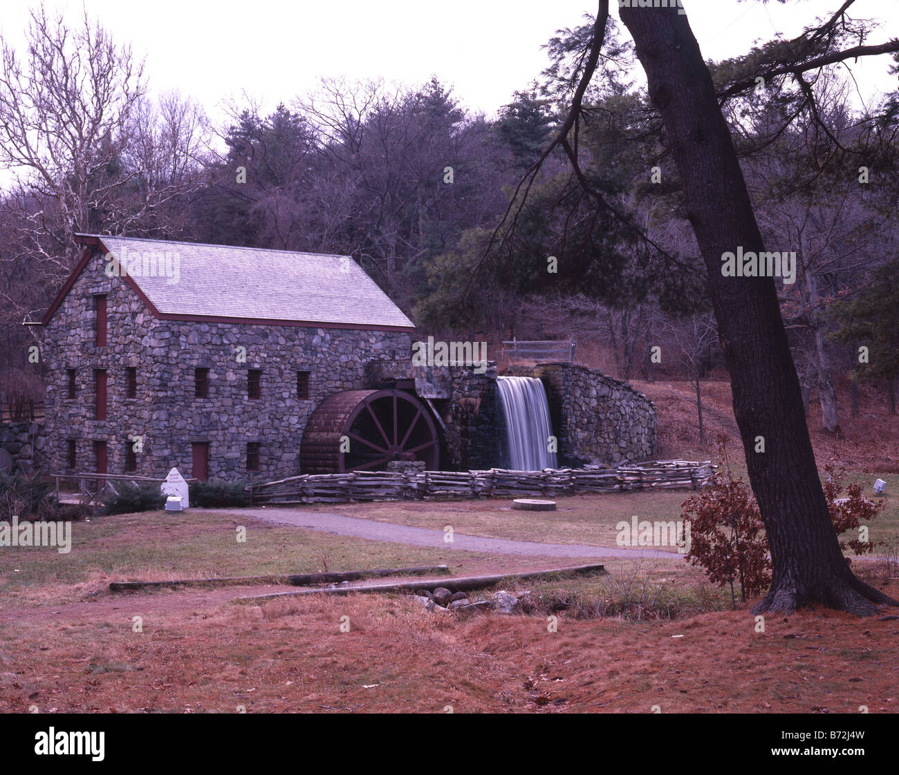 Old Stone Grist Mill Stock Photo - Alamy