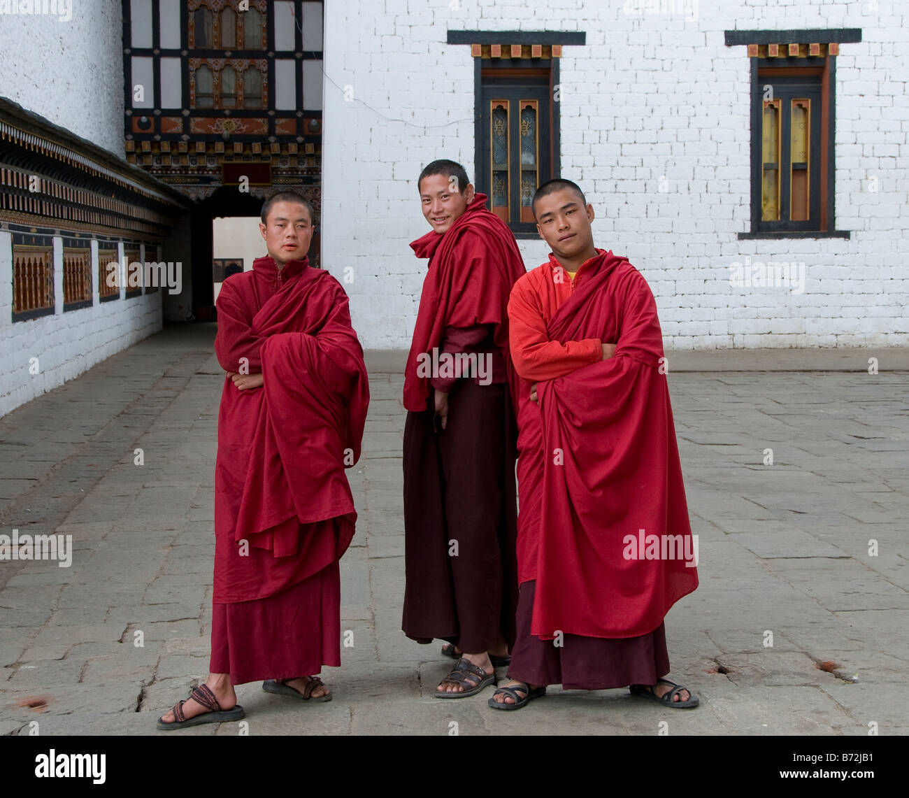 Buddhist Monks Thimphu Royal Palace bhutan Asia Stock Photo - Alamy
