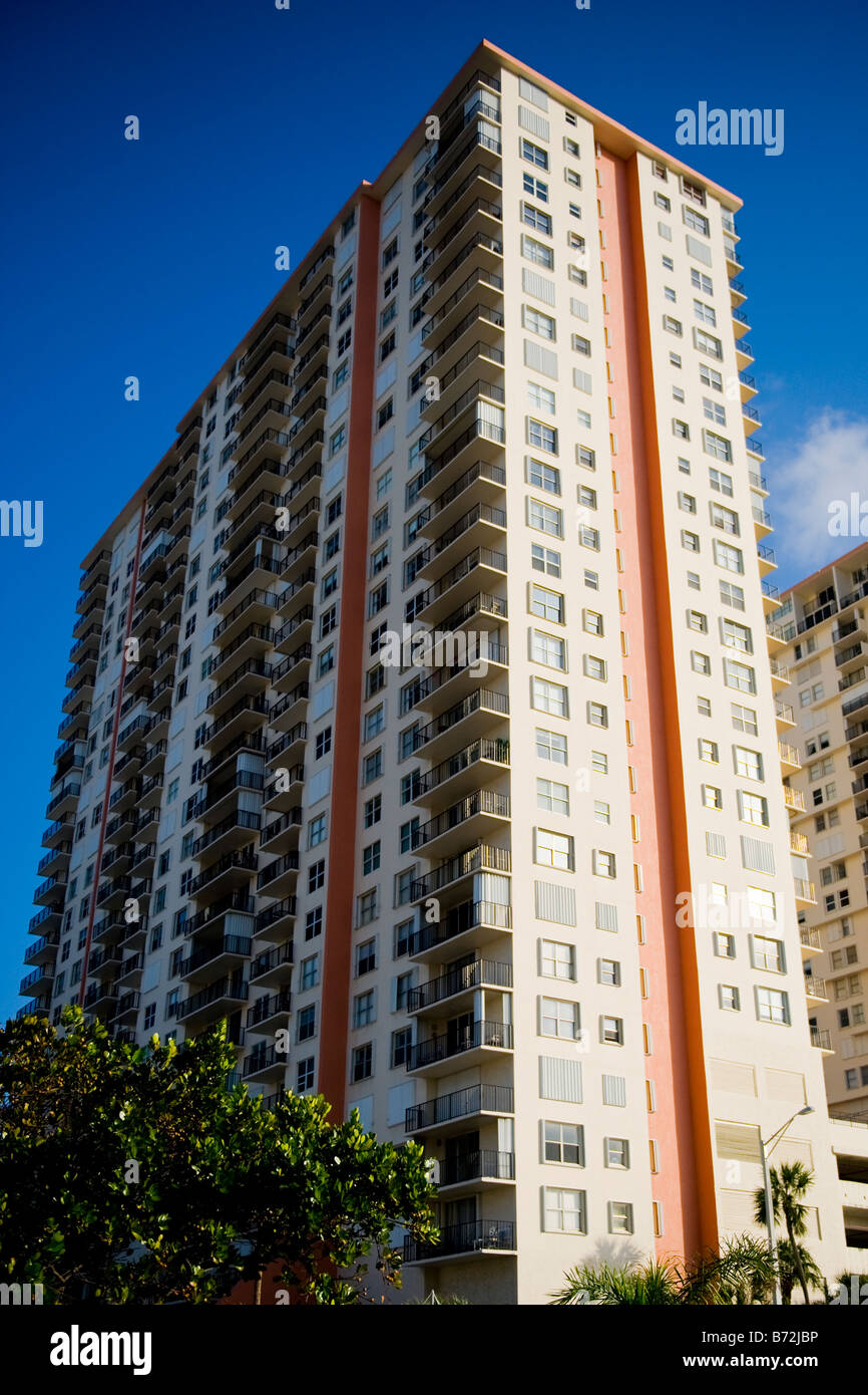 Riviera Beach Florida , study of modern apartment block high rise flats ...