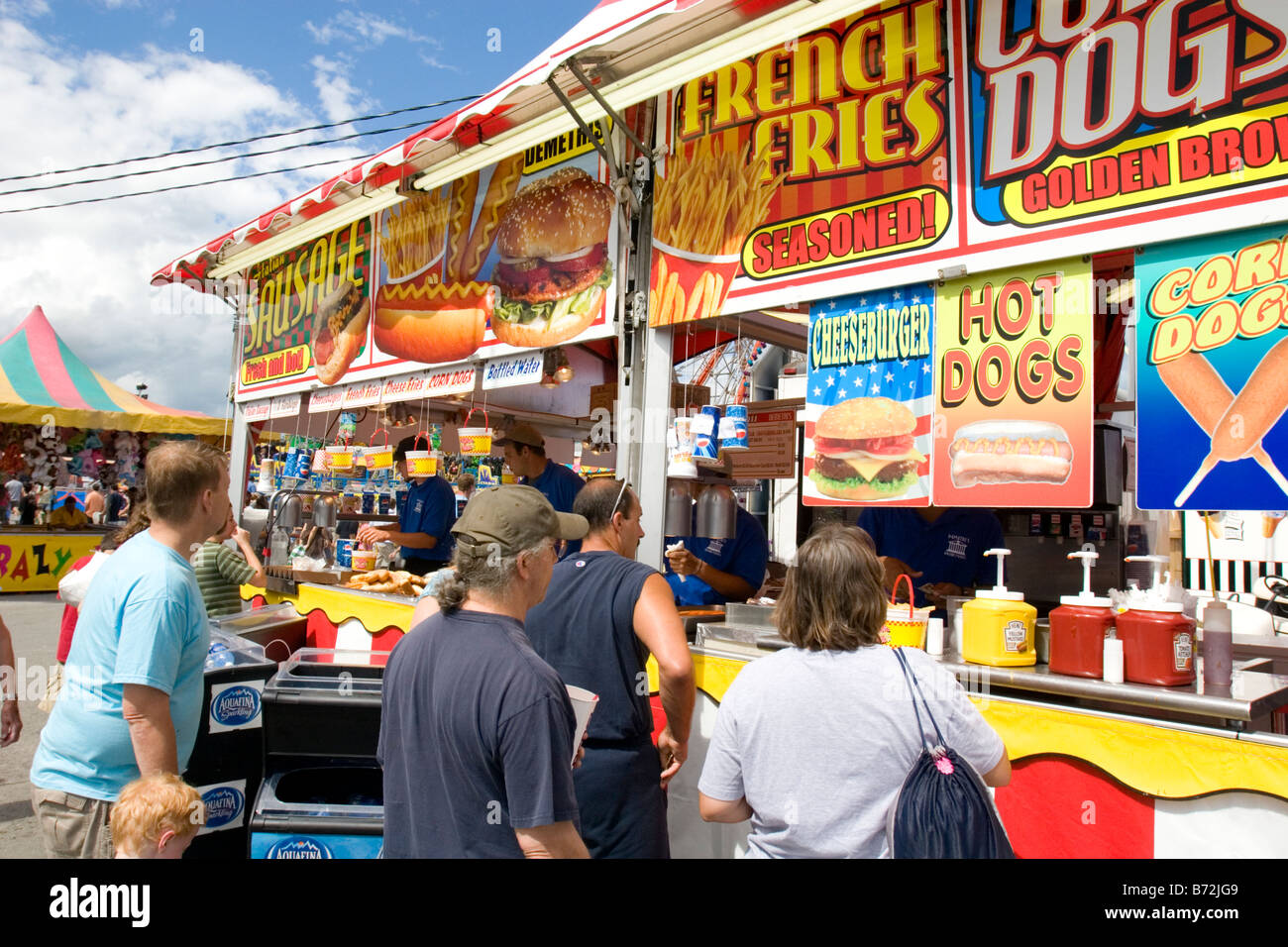 People getting snacks and food at County Fair Stock Photo - Alamy