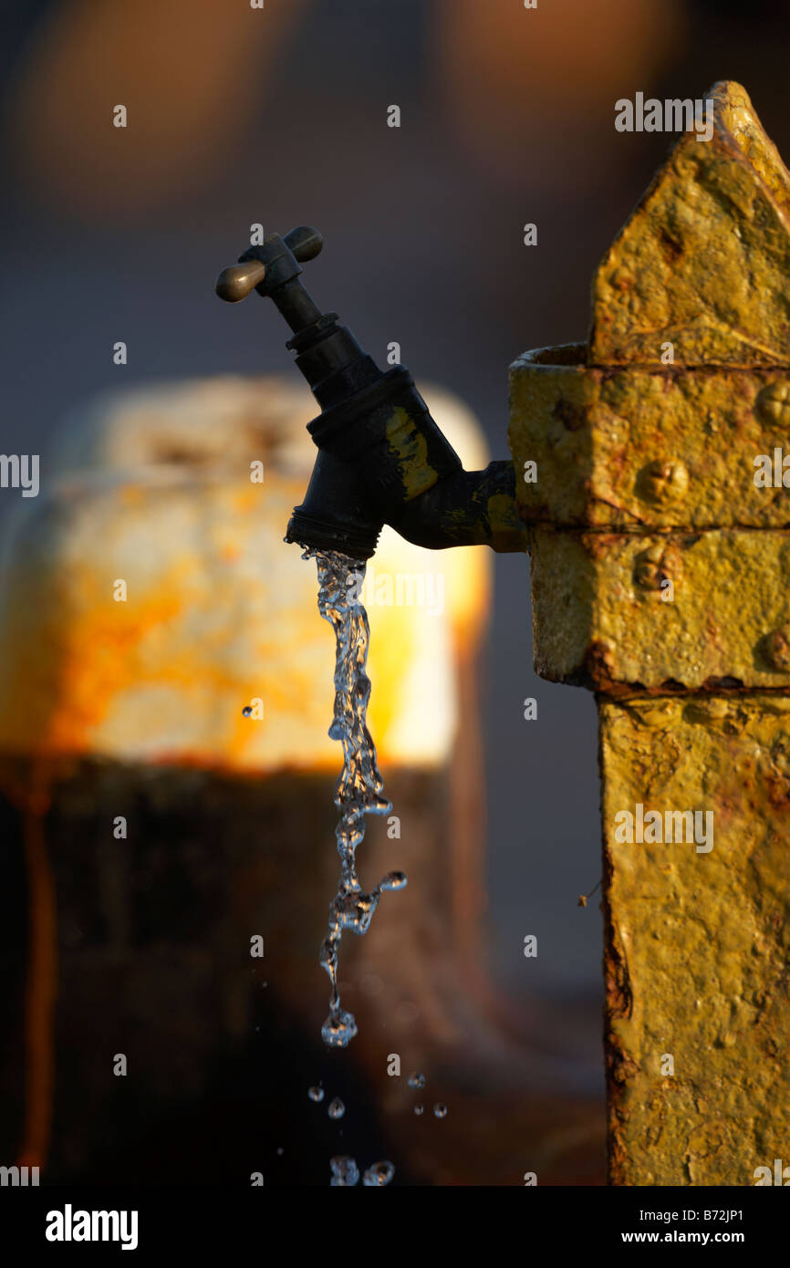 outdoor tap left running with water flowing out freely county down ...