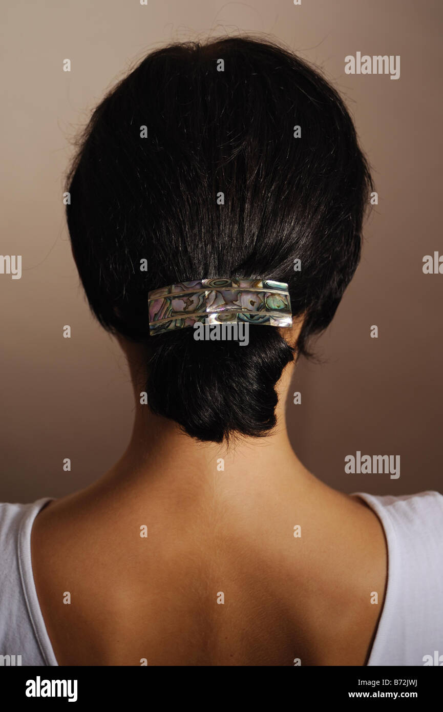 Back of a young woman's head Stock Photo - Alamy