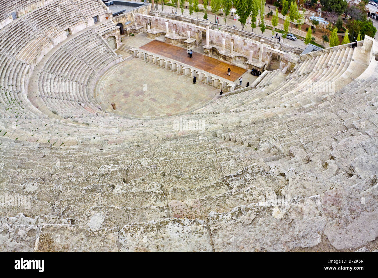 Roman amphitheater in Amman Al Qasr site Jordan Stock Photo - Alamy
