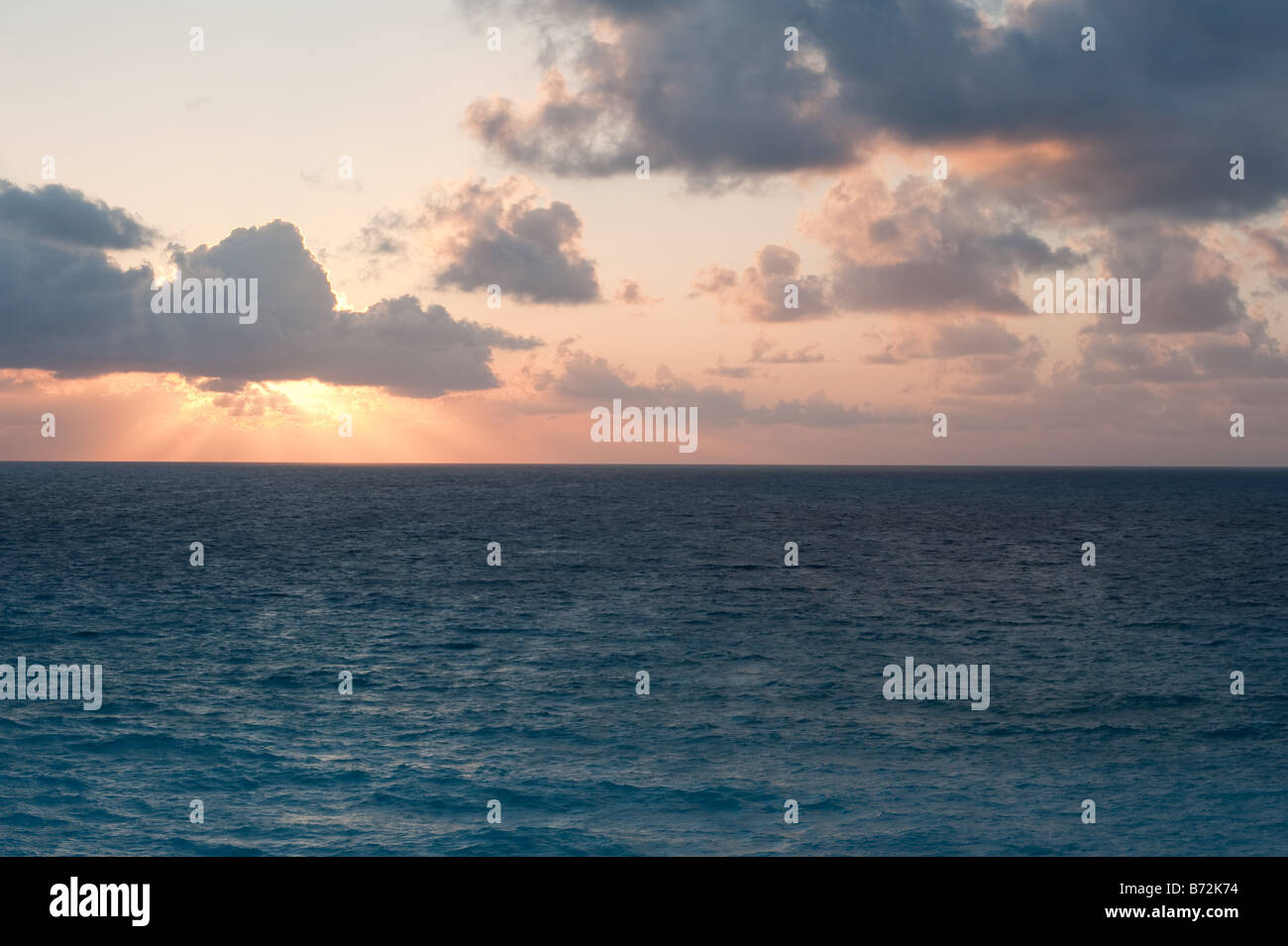 Sunrise in Cancun Mexico during their spring months Stock Photo - Alamy