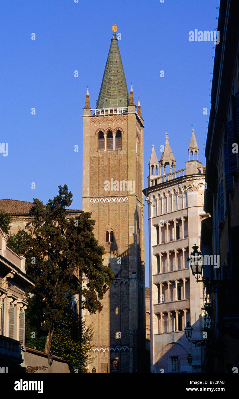 Duomo Romanesque cathedral campanile bell tower Octagonal baptistry ...